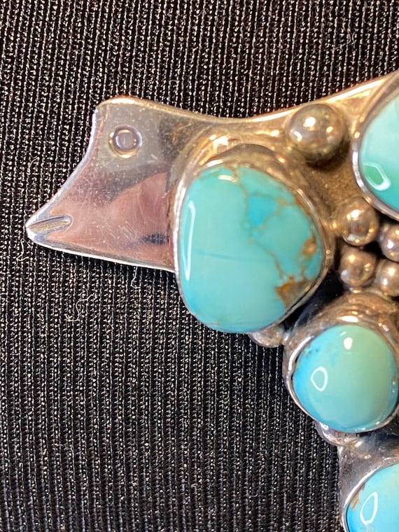 Bea Tom Sterling and Turquoise Navajo Zuni Bear Penda… - Gem