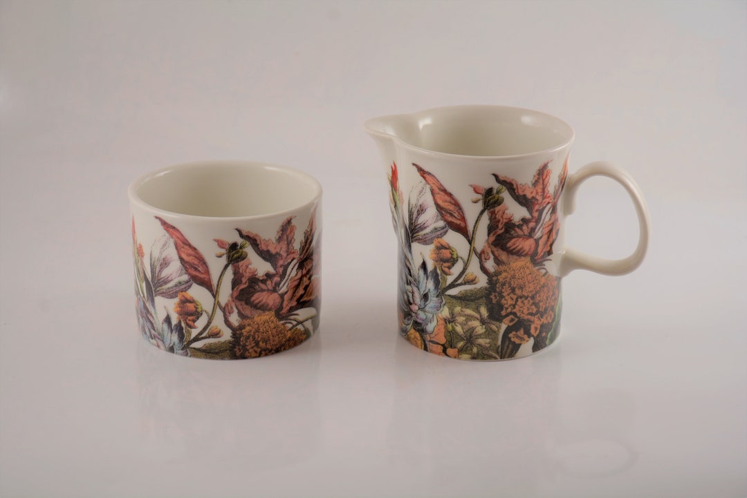 Dunoon "flora" Stoneware Cream and Open Sugar Bowl Set - Etsy