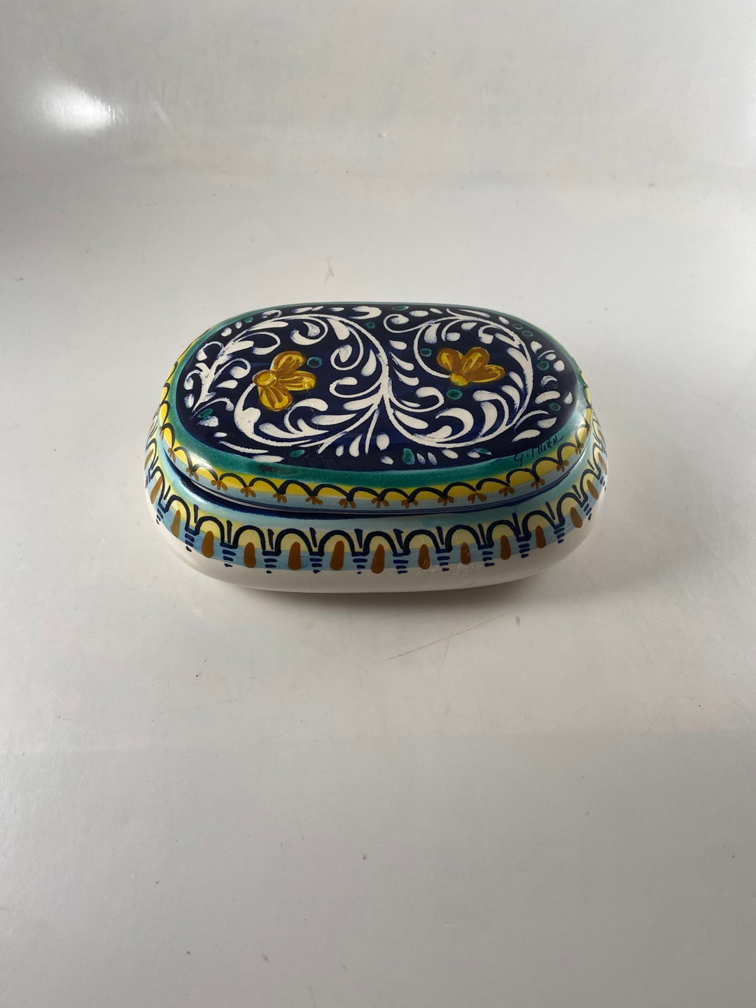 Arte Ceramica Castelli Opera Unica Italy Lidded Trinket Box - Etsy