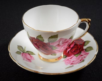 Red Rose Teacup | Etsy