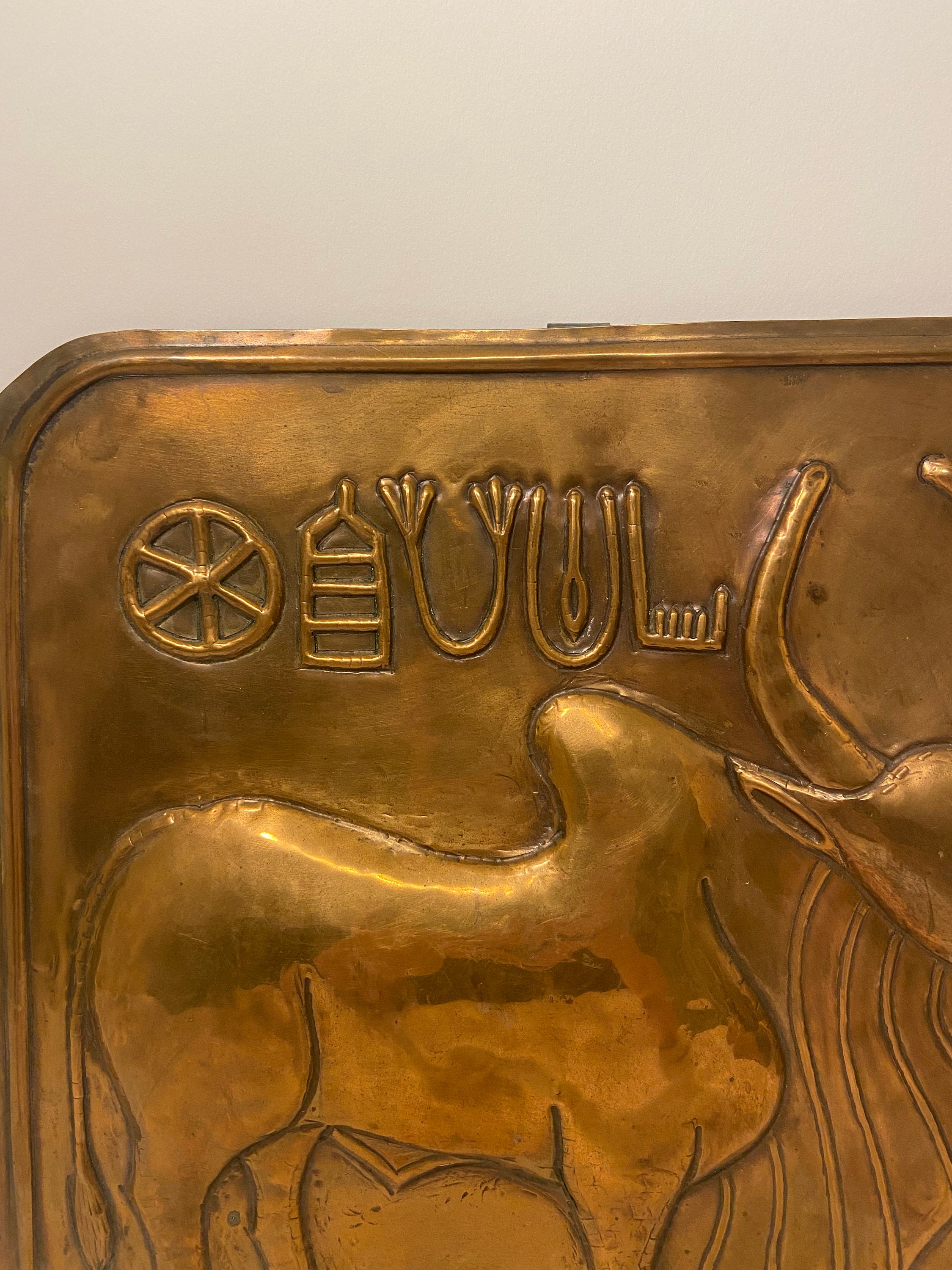 Harrapan Indus Valley, Mohenjo-daro Sacred Bull Seal Hammered Copper ...