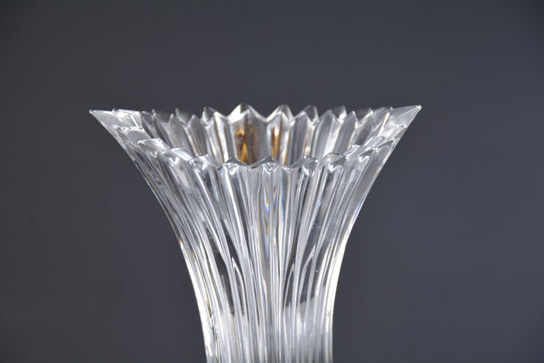 Mikasa Diamond Fire Curved Crystal Vase Ribbed Sawtooth - Etsy
