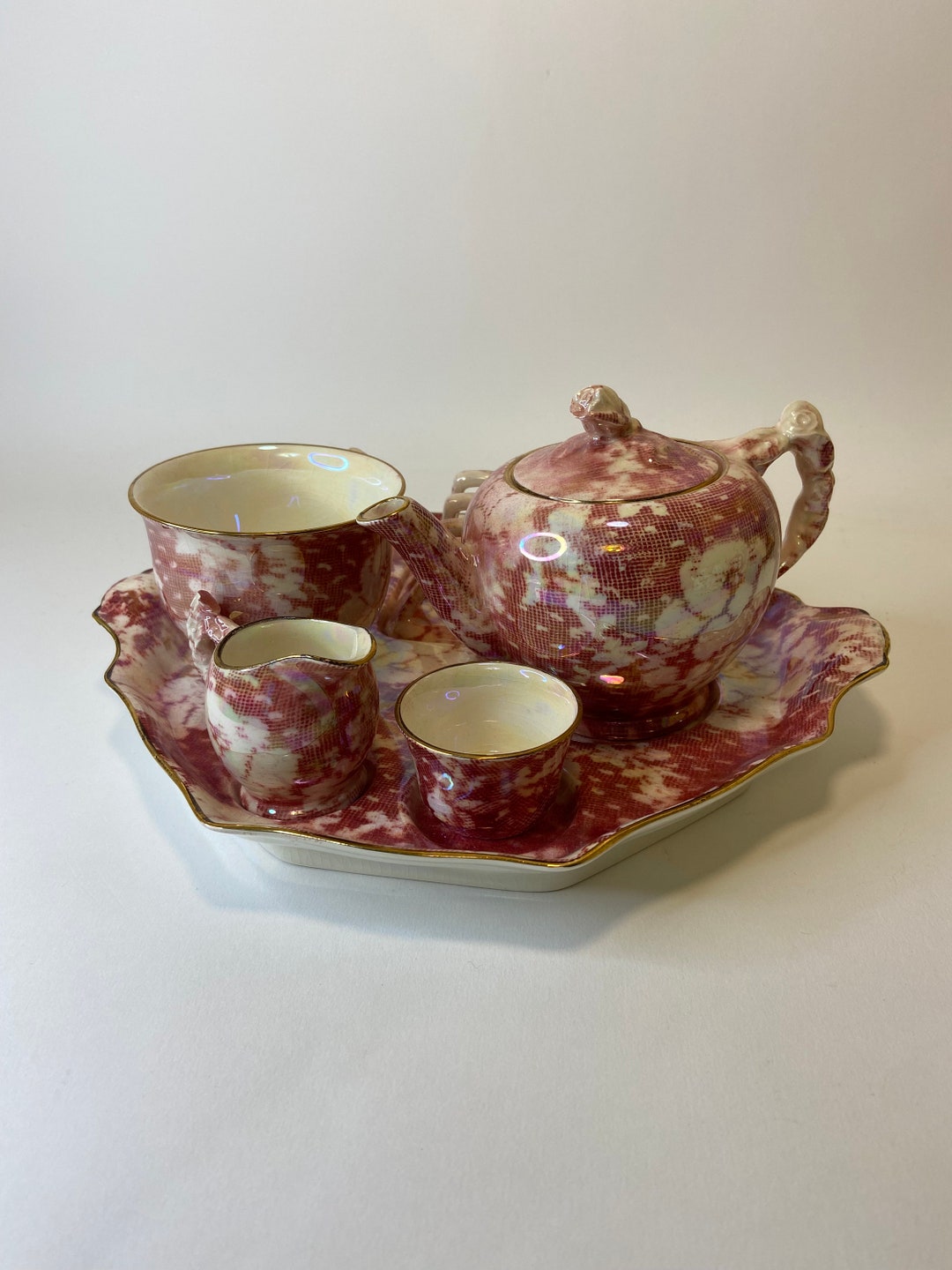 Royal Winton Grimwades Rosebud Pink CHINTZ BROCADE Breakfast Tea Set ...