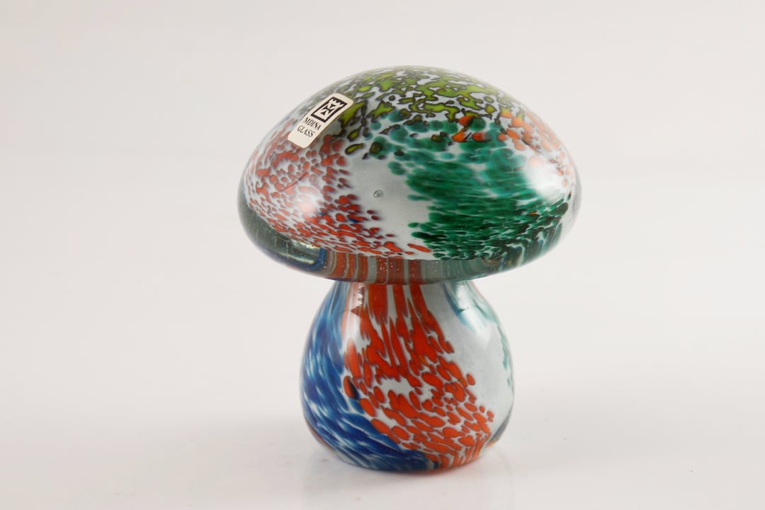 MDINA Glass Mushroom Paperweight - Etsy