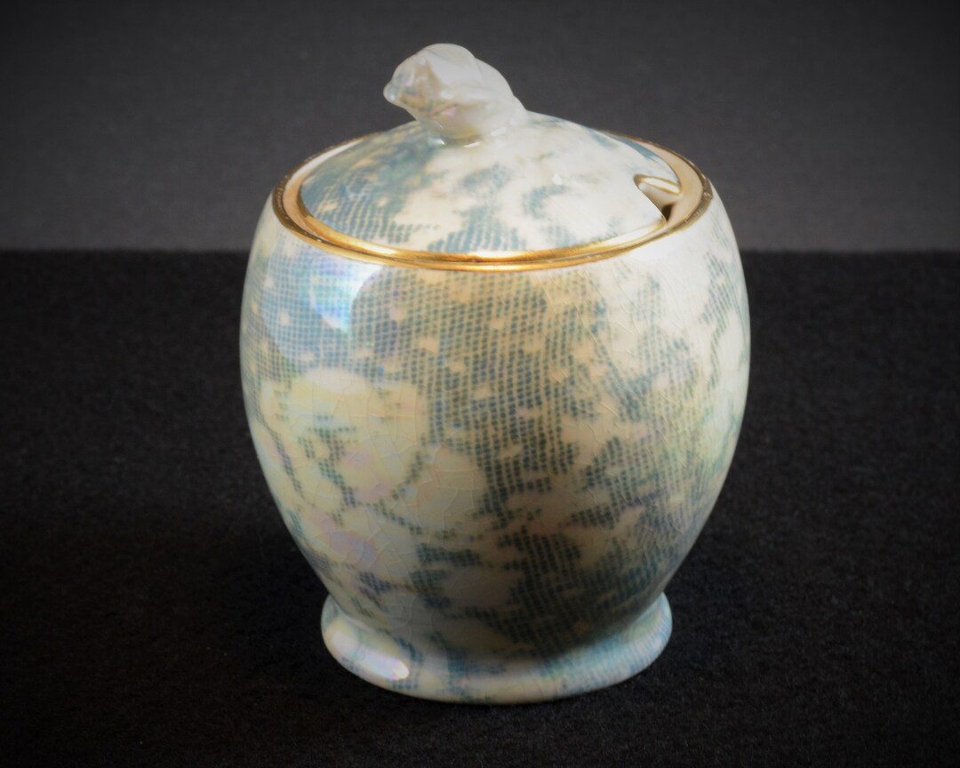 Royal Winton Grimwades Blue Brocade Rosebud Jam / Jelly Jar - Etsy UK