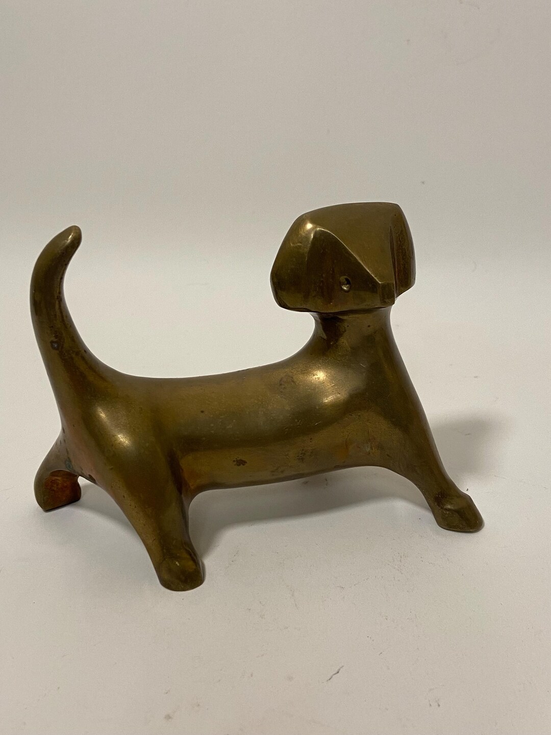 Solid Brass MCM Dog Figurine - Etsy