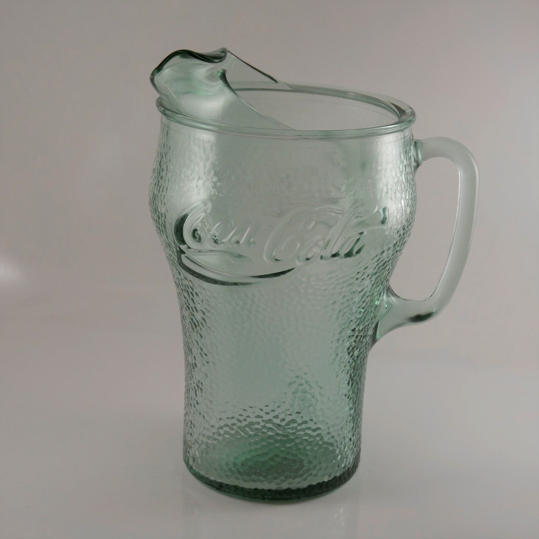 Large Coca Cola Glass Pitcher - Etsy
