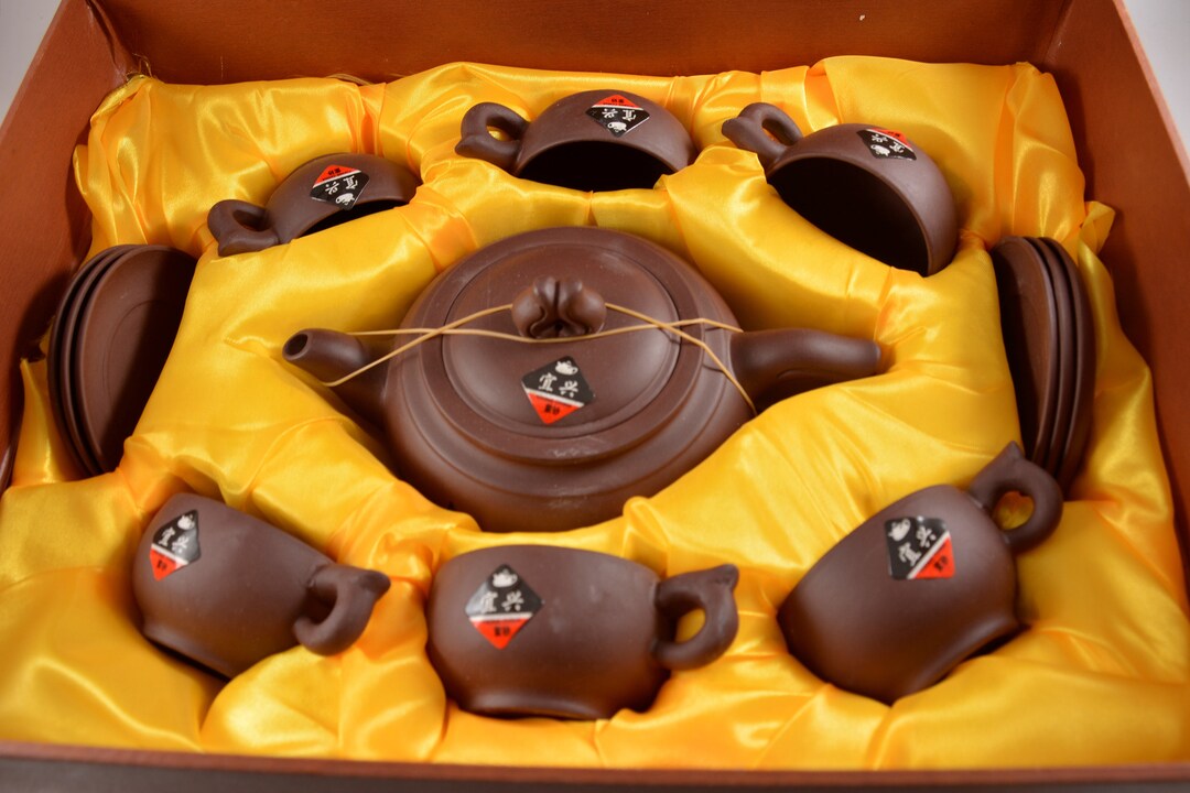 Yixing Purple Sand Tea Set New in Original Box - Etsy