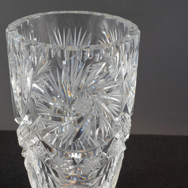 Crystal Pinwheel Design 8 Point Star Vase - Etsy