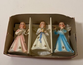 1980's Hallmark Angel Trio Figurine-houston Harvest Trio of Angels ...