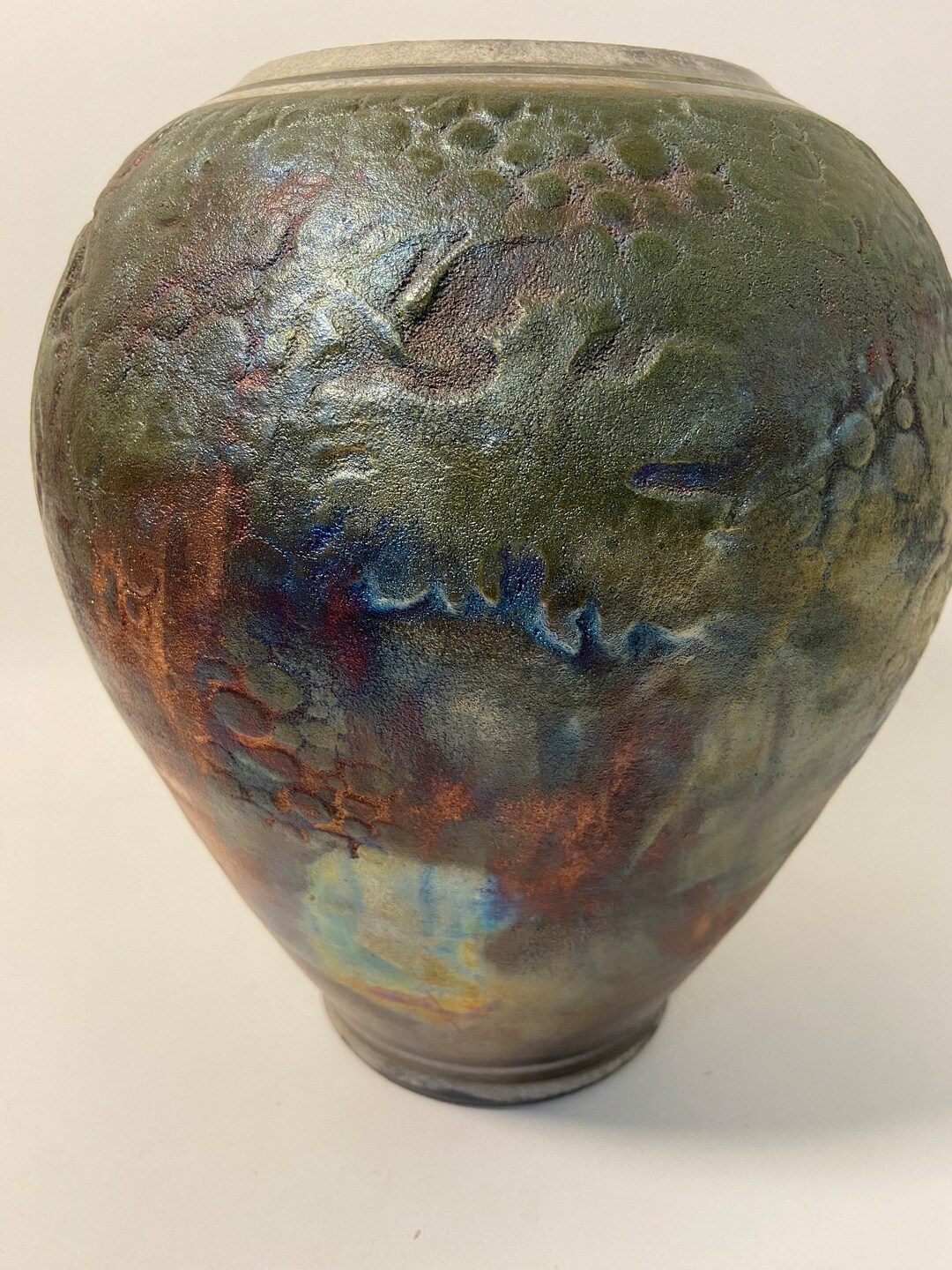 Raku Pottery Vase by Canadian Artist James Hibbert - Etsy