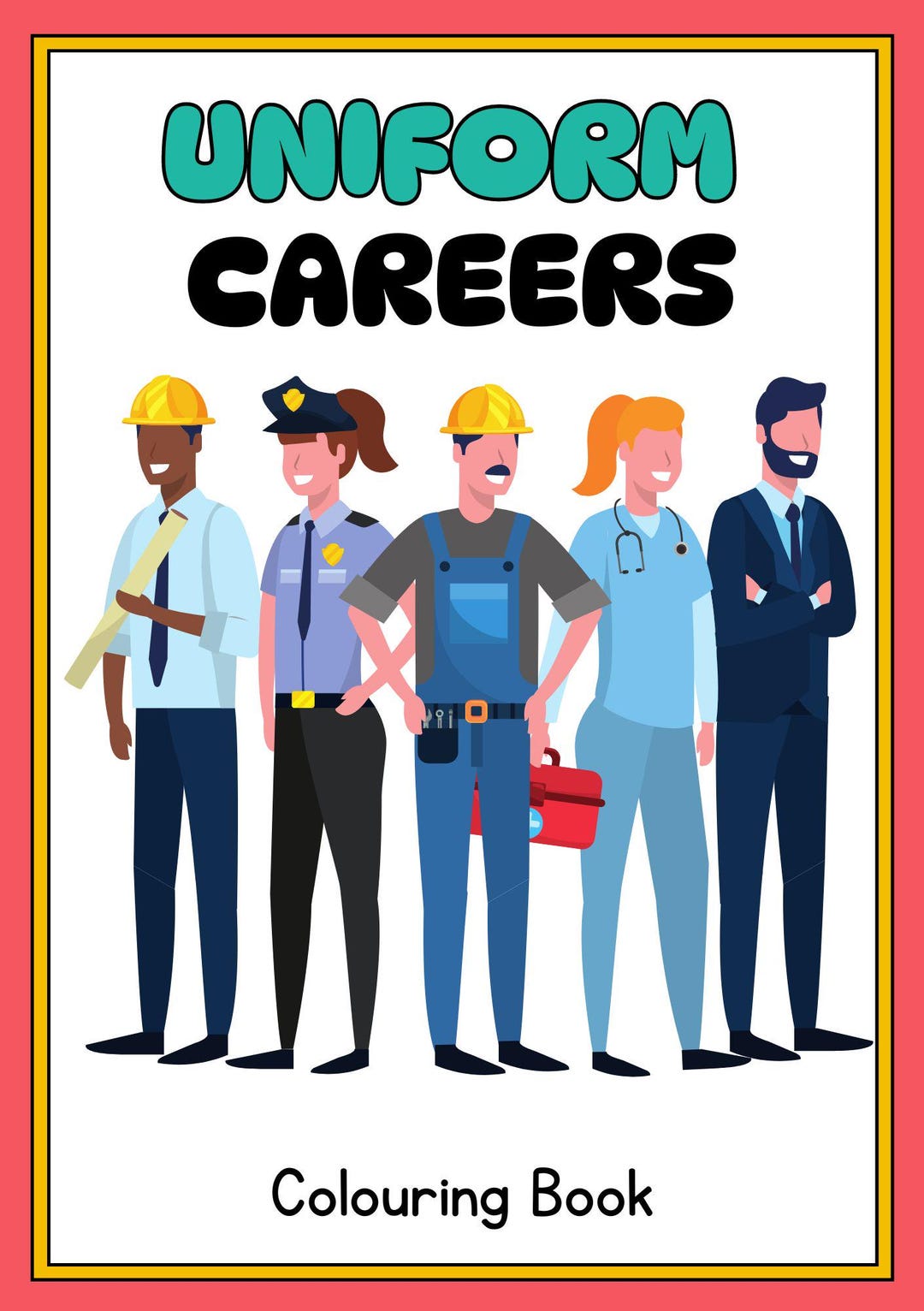 Uniform Careers Colouring Book for Kids - Etsy