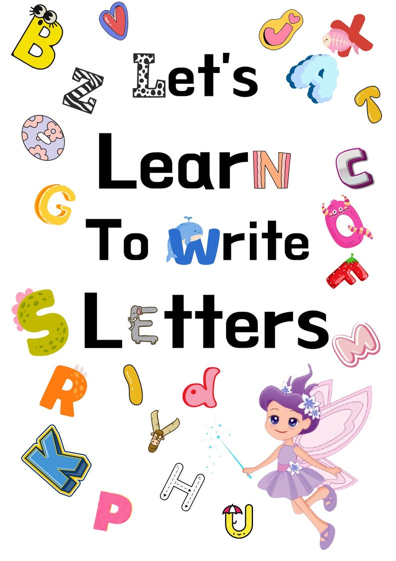 Let's Learn to Write Letters A Kids Learning Book - Etsy