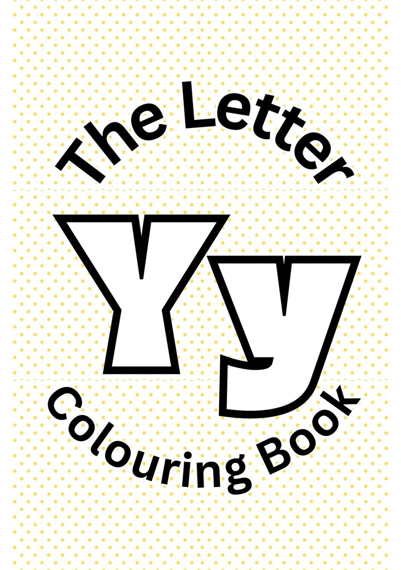 The Letter Y Colouring Book - Etsy
