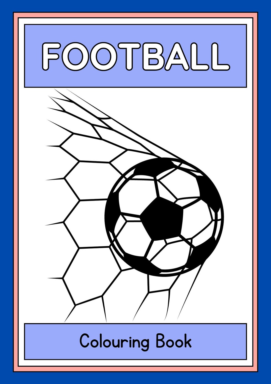 Football Colouring Book - Etsy