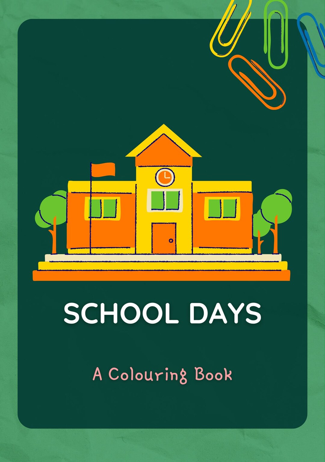 School Days Colouring Book - Etsy
