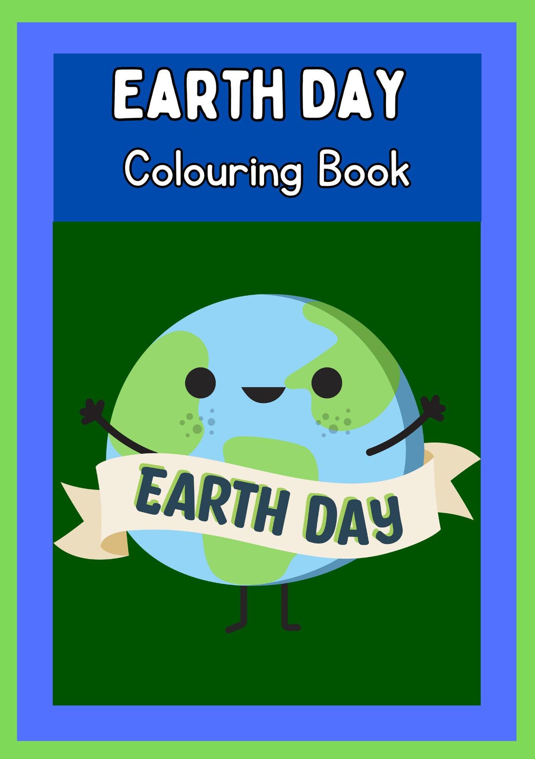 Earth Day Colouring Book for Kids - Etsy