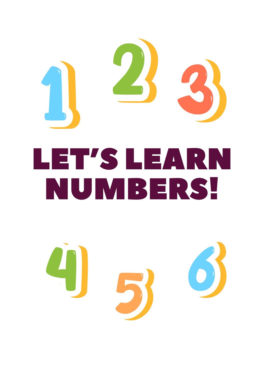 Let's Learn Numbers A Kids Tracing Book - Etsy