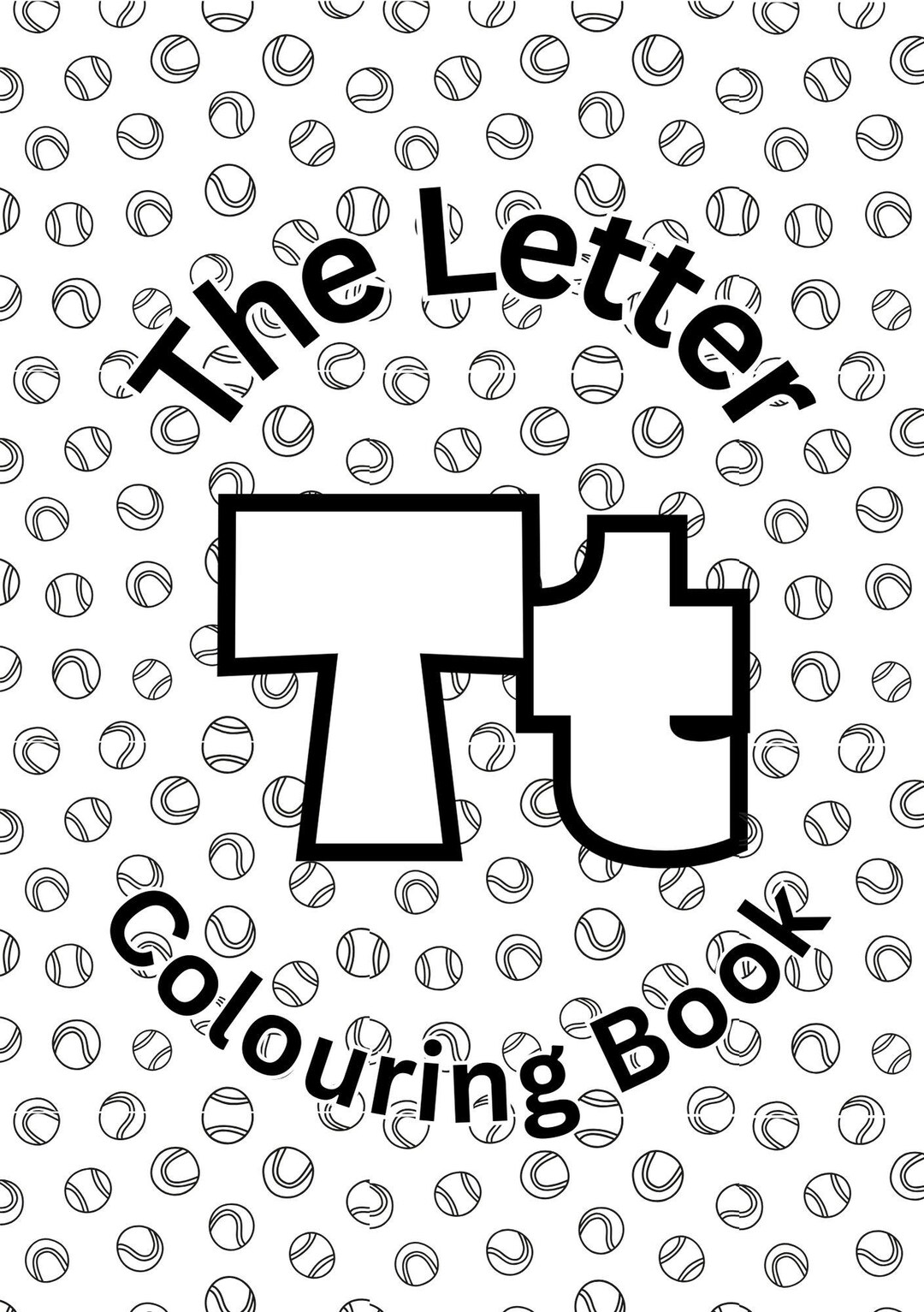 The Letter T Colouring Book - Etsy
