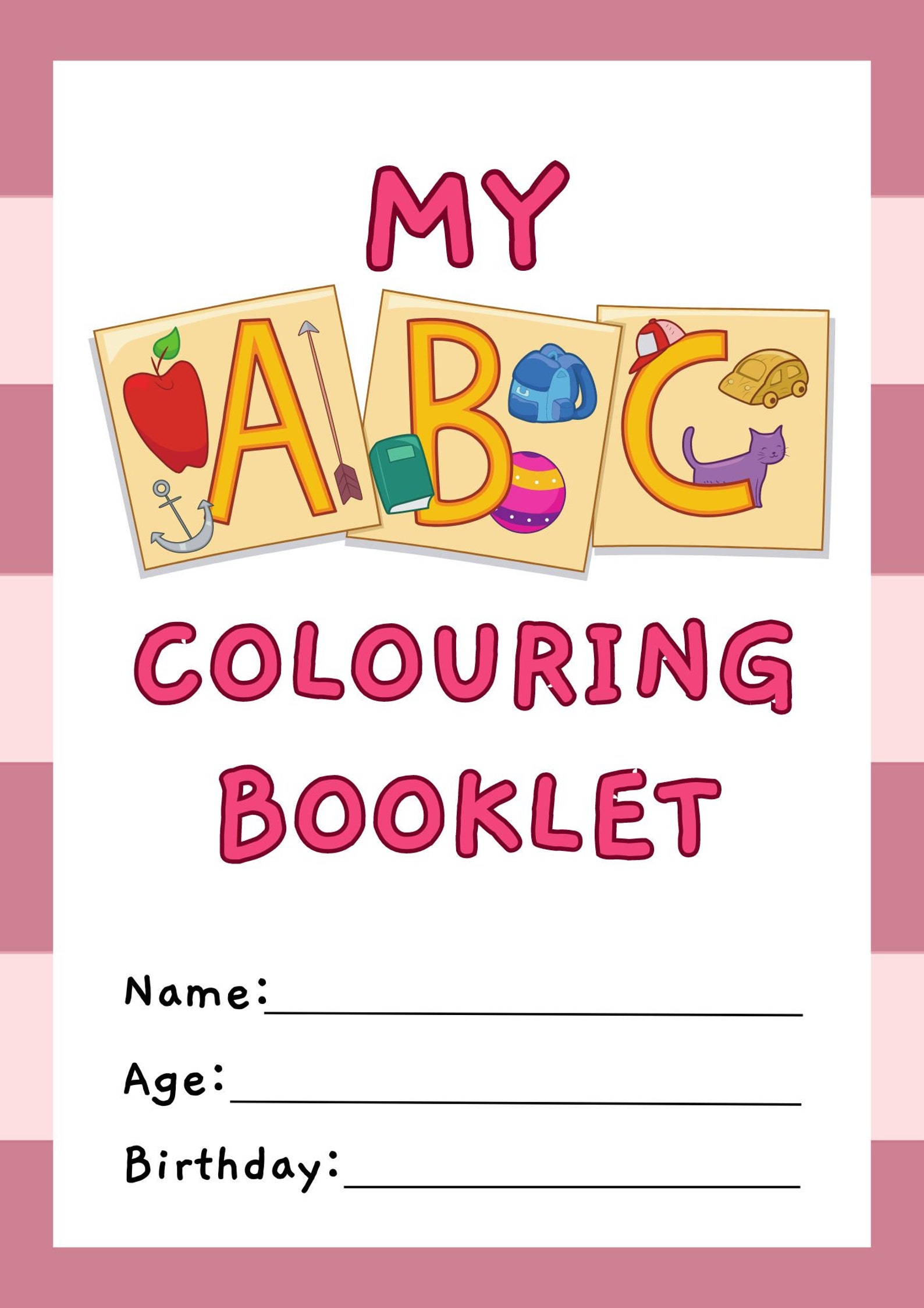 ABC Colour Me Learn Your Letters and Colour Your Words - Etsy