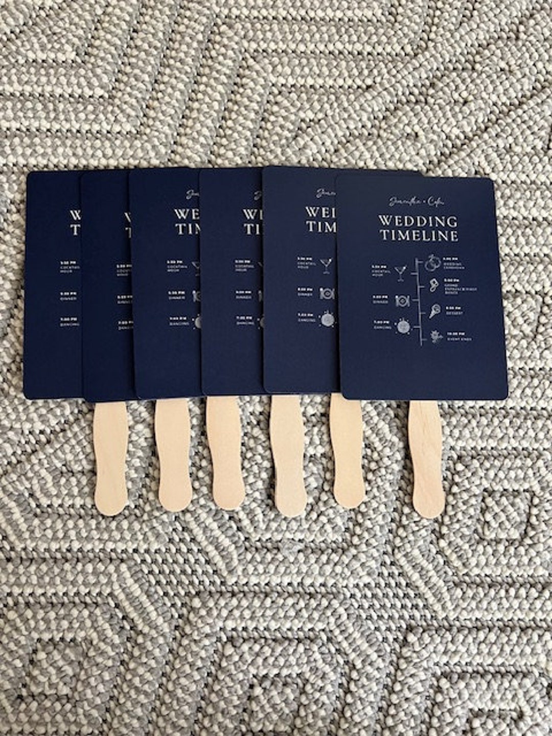 Wedding Fan Timeline Template - Etsy