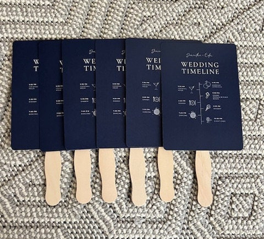 Wedding Timeline Fans - Etsy