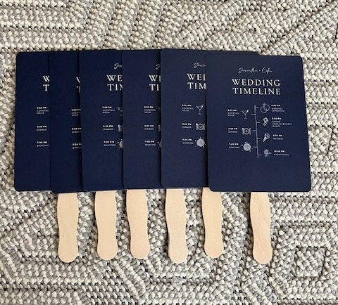 Wedding Timeline Fans - Etsy