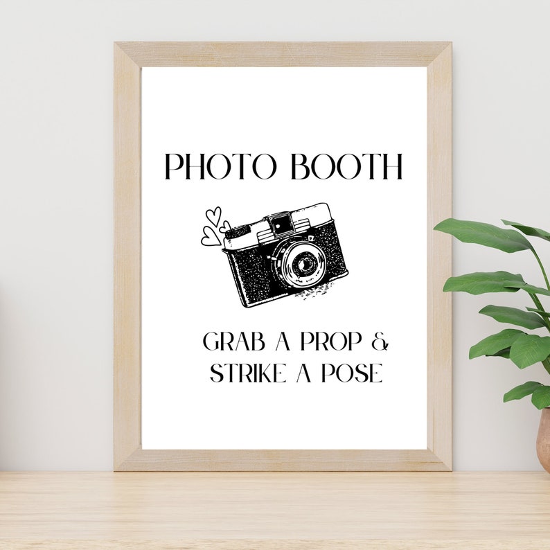Simple Photo Booth Wedding Sign - Etsy