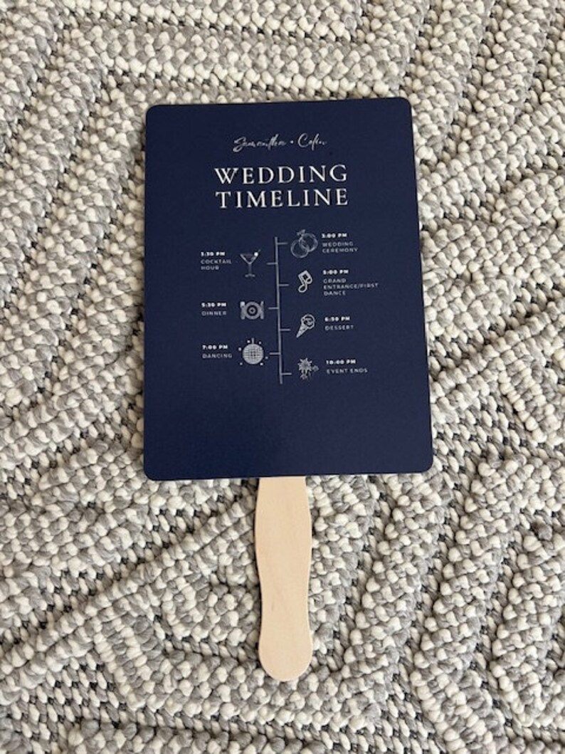 Wedding Fan Timeline Template - Etsy