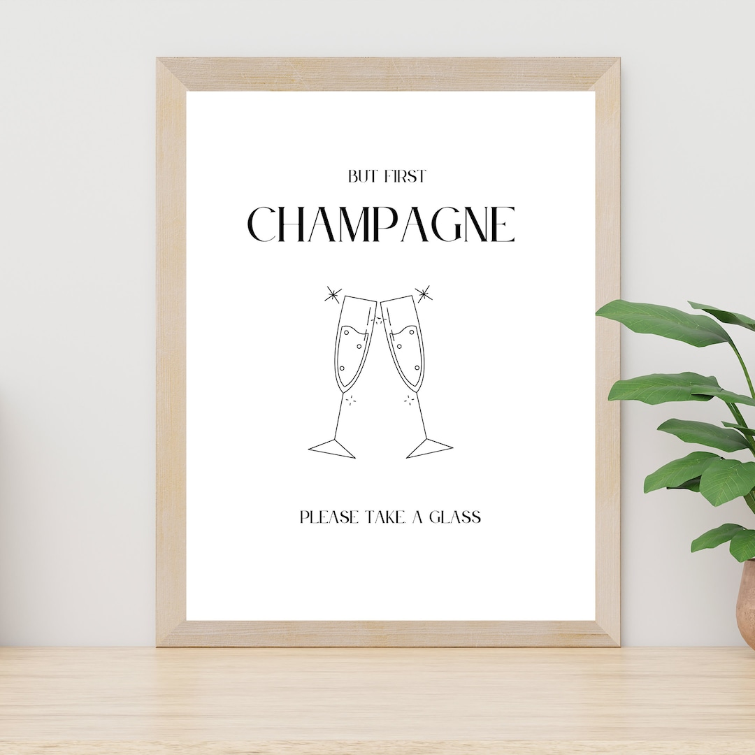 But First Champagne Sign - Etsy