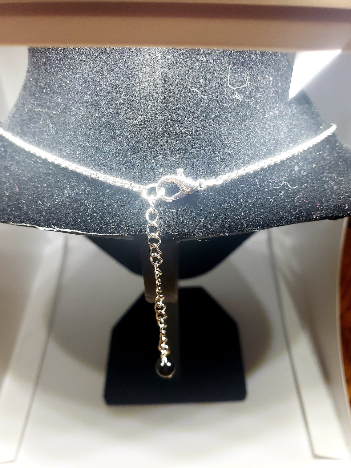 Onyx and Sterling Silver Fan Necklace - Etsy