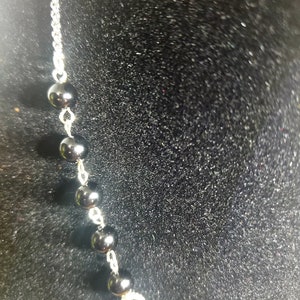 Onyx and Sterling Silver Fan Necklace - Etsy