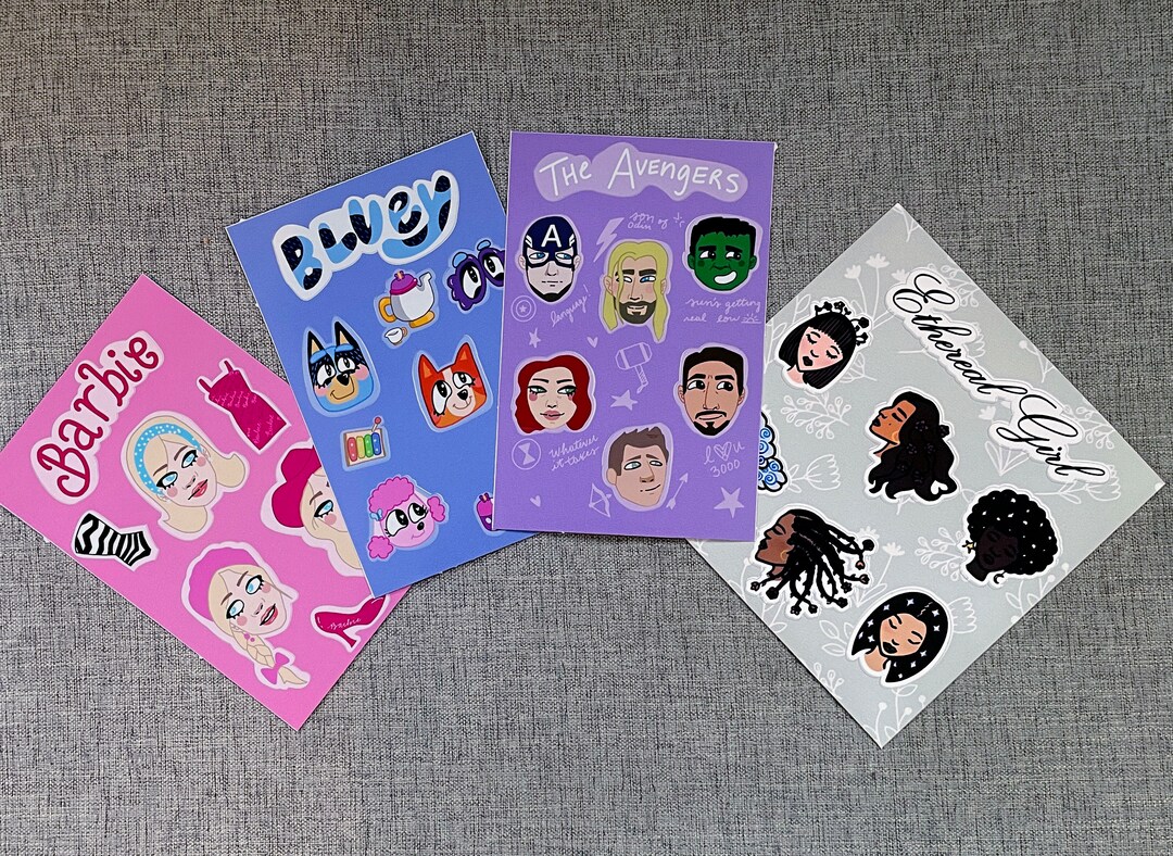 Various Sticker Sheets - Etsy