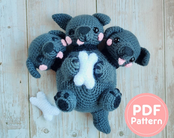 Cerberus Puppy Amigurumi Crochet Pattern - Etsy