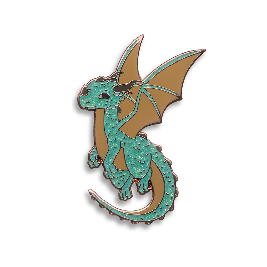 LIMITED EDITION Copper Dragon Enamel Pin - Lapel Pin - Magical Creature ...