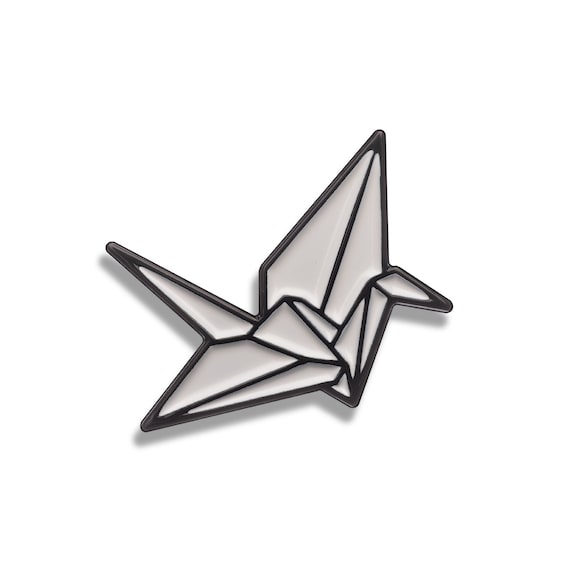 Origami Crane Enamel Pin Lapel Pin Badge Soft Enamel | Etsy