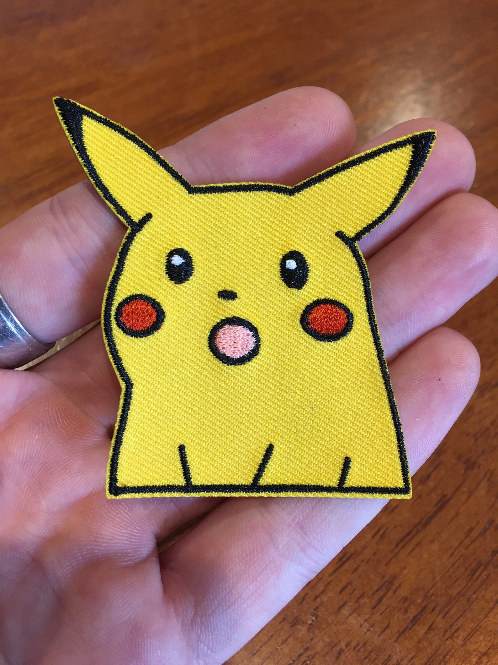 Surprised Pikachu Patch Iron on Patch Patchgame Pokemon | Etsy