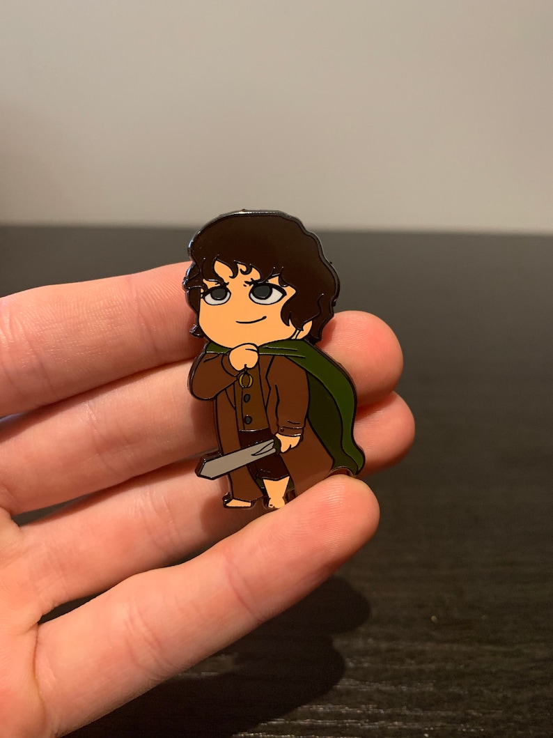 Hobbit Enamel Pin Chibi Frodo Cute Pin Ring Enamel Pin | Etsy