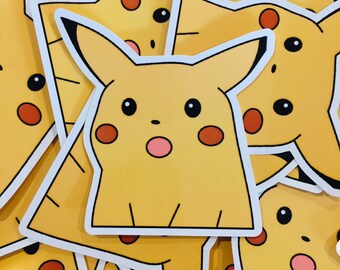 Surprised Pikachu Sticker | Etsy