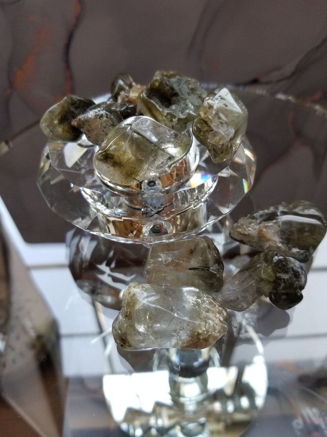 Epidote / Epidote in Quartz / Rare Epidote / Tumbled Epidote in Quartz ...