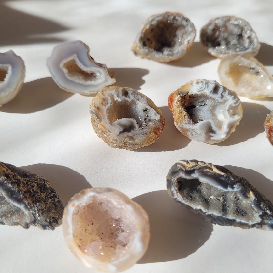 Mini Agate Geode Pairs / Geode Halves / Geode Crystals / Geode - Etsy