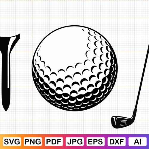 Golf Ball Svg Vector Golf Ball Png Golf Tee Svg Golf Club - Etsy