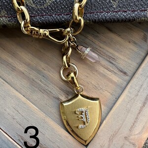 Personalized Shield and Spike Gemstone Necklace - Etsy