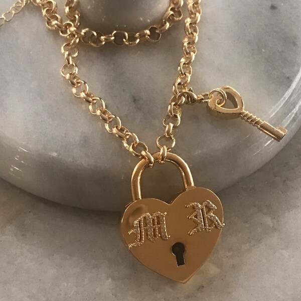 Heart Key Necklace - Etsy