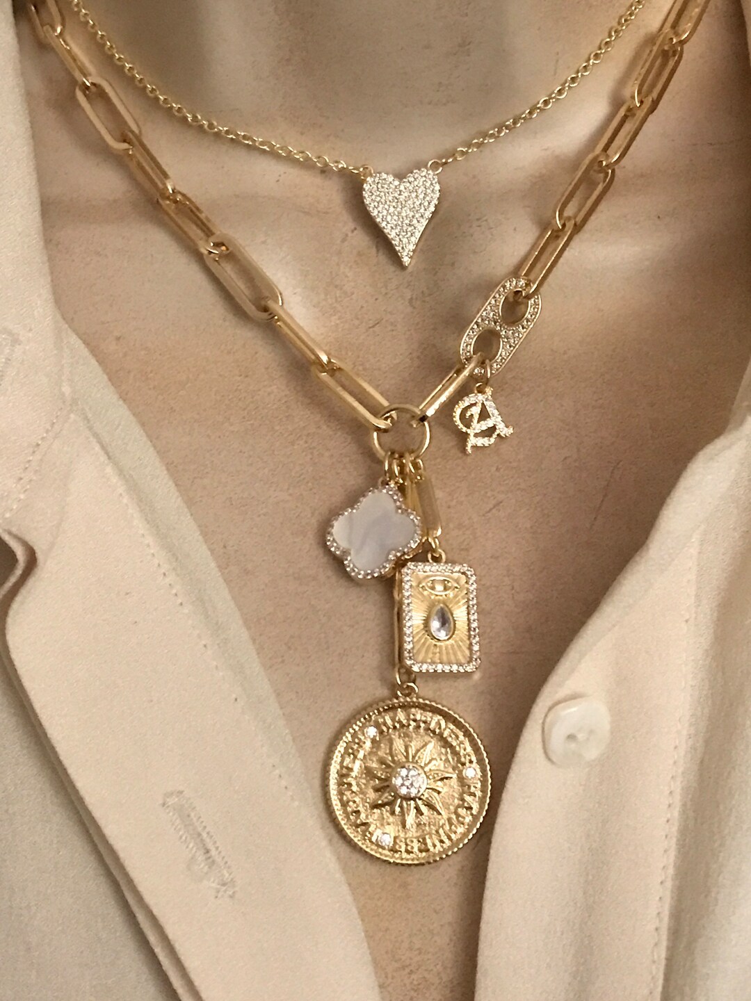 Personalized Protection Talisman Necklace - Etsy