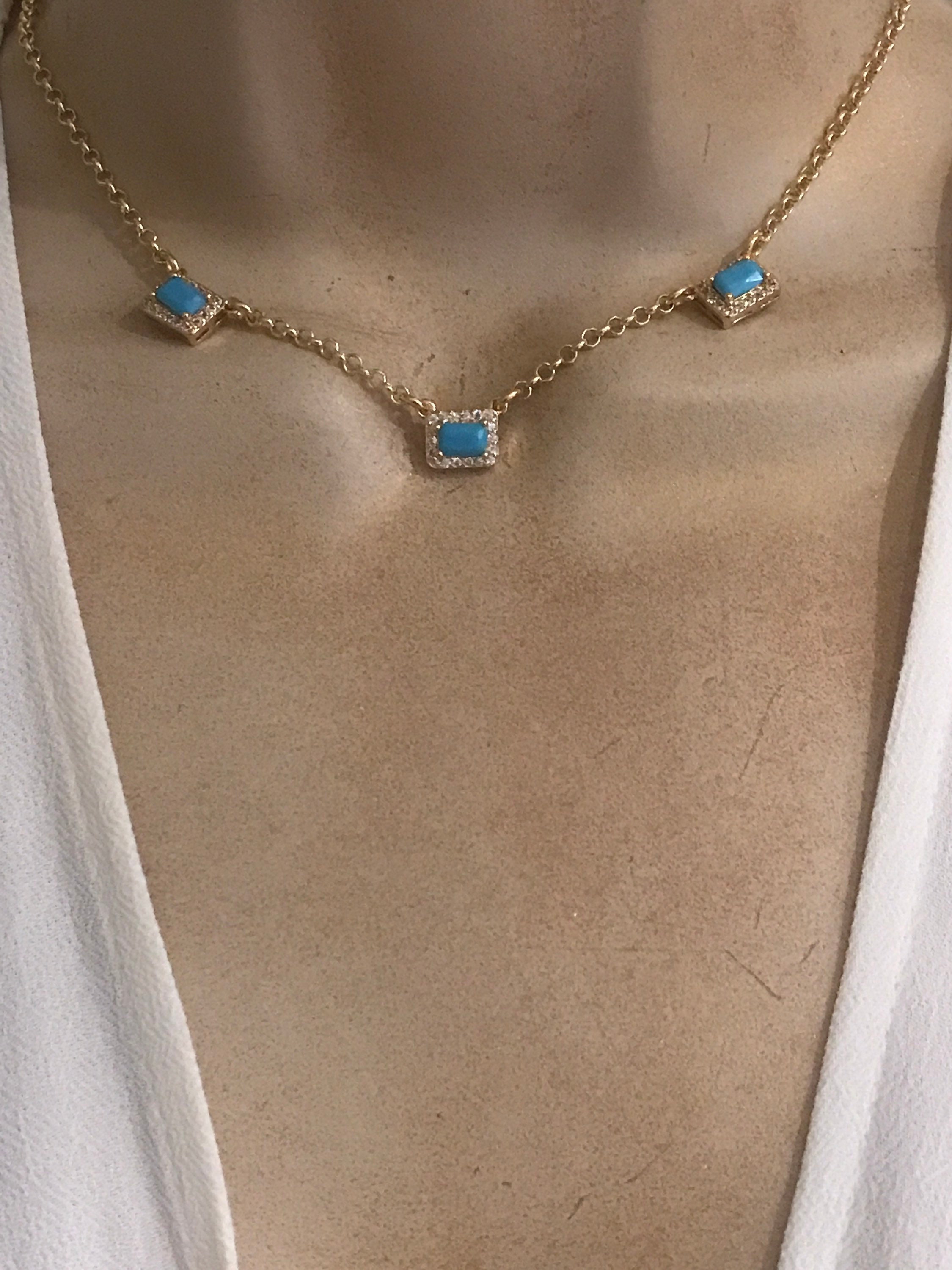Equestrian Style Lariat/ Turquoise Charm Necklace - Etsy