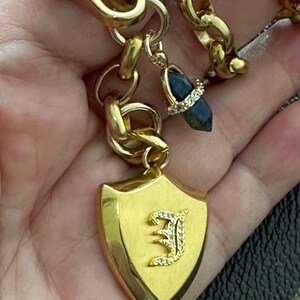 Personalized Shield and Spike Gemstone Necklace - Etsy