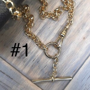 Gold Chain T Bar Pendant - Etsy