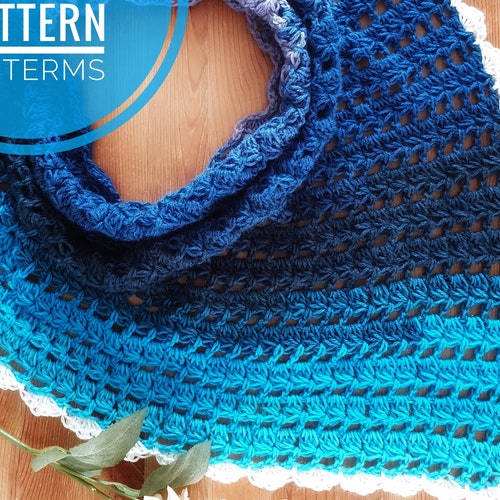 CROCHET PATTERN Hopscotch Asymmetrical Scarf US Term - Etsy