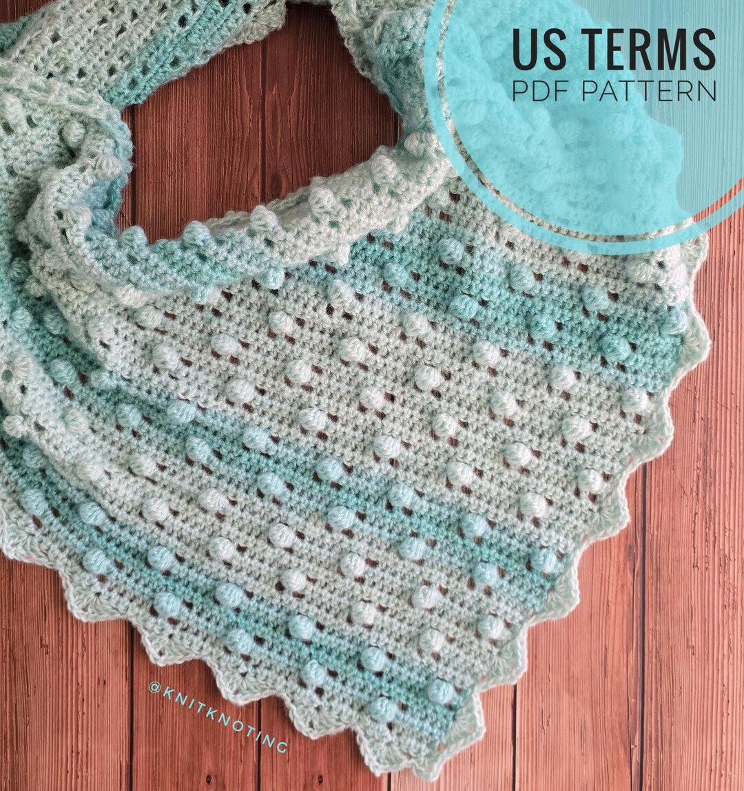 CROCHET PATTERN - Jade Clouds Scarf, US Terms, Beginner Friendly ...